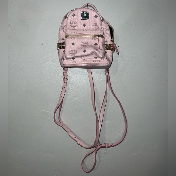 MCM | Bags | Authentic Mcm Mini Pink Backpack | Poshmark